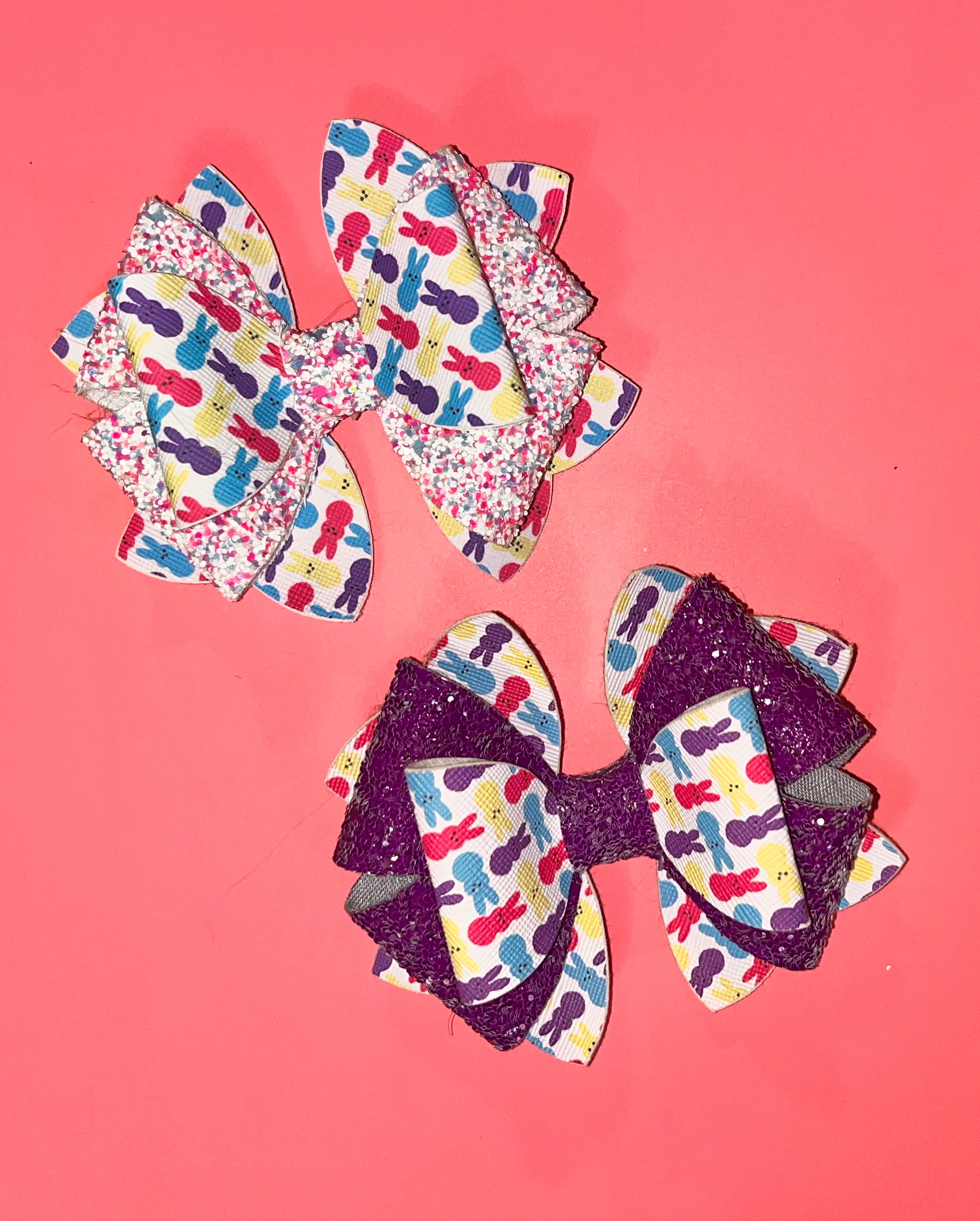 Peep Faux Leather Bow – Sweet Southern Pea